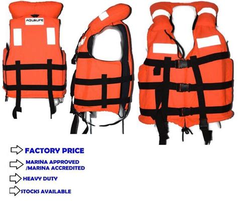 Aqualife Life Vest With Headrest Marina Approved Life Jacket Lifevest