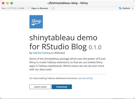 Embedding Shiny Apps In Tableau Dashboards Using Shinytableau RStudio