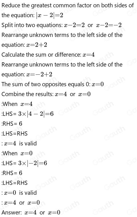 Solved Solve 3x 26 A X0 And X4 B X0 And X 4 C No Solution D X 4 And X4 Algebra