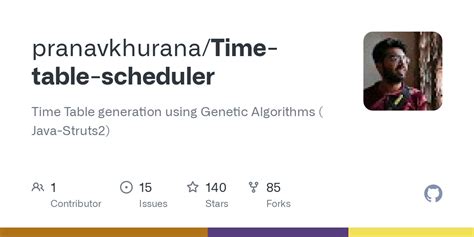 Github Pranavkhurana Time Table Scheduler Time Table Generation Using Genetic Algorithms