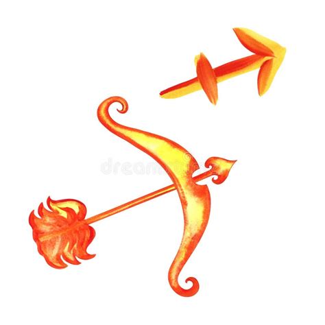 Sagittarius Zodiac Sign By Horoscope The Watercolor Is Hand Drawn
