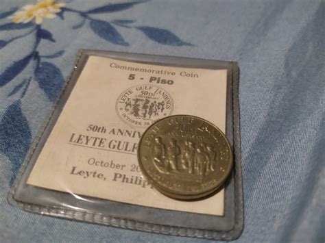 Rare Leyte Gulf Landing 5 Piso Coins With Coa Hobbies And Toys