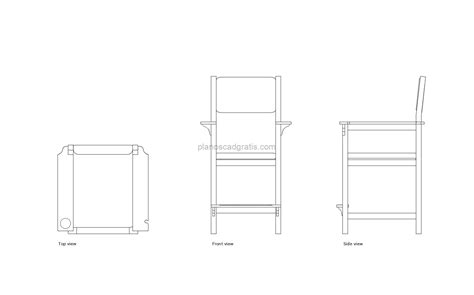 Taburete Moderno Bloque De Autocad Planos Cad Gratis