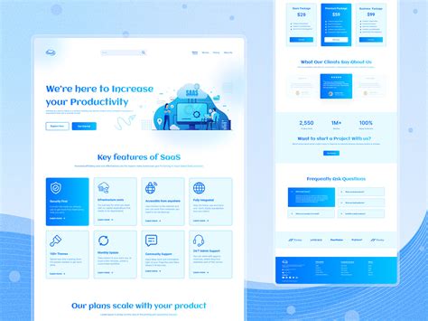 saas website ui and ux design on behance