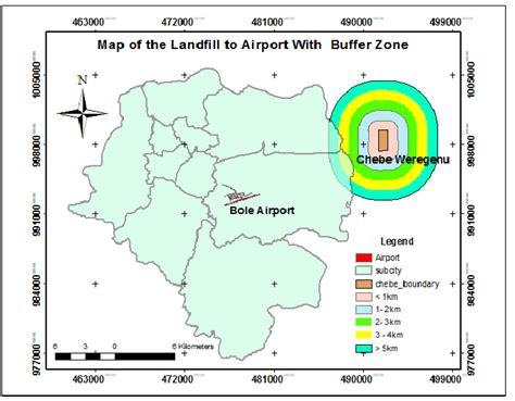 Landfill To Airport With Buffer Zone Download Scientific Diagram