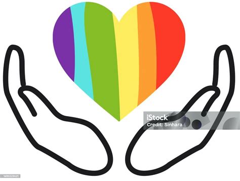 Lgbtqia 프라이드의 달 컨셉 손에 하트 0명에 대한 스톡 벡터 아트 및 기타 이미지 0명 Lgbt 프라이드의 달