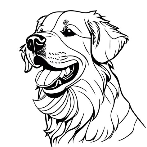 Golden Retriever Coloring Page Lulu Pages