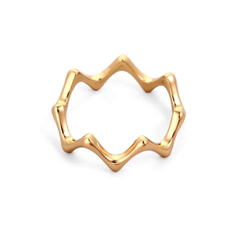 Zig Zag Ring Girlfriend Ring Gold Zig Zag Band Ring Handmade 14k 18k