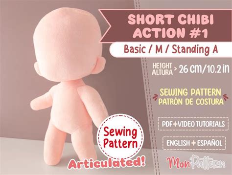 Short Chibi Action 1 Basic M Standing A Pdf Sewing Pattern