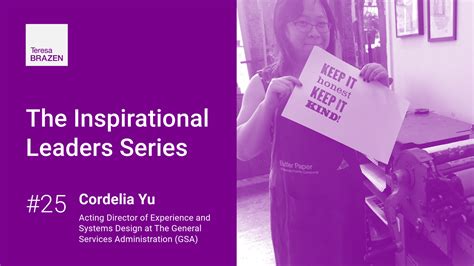 25 The Inspirational Leader Series Cordelia Yu — Teresa Brazen
