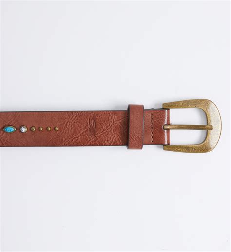 Turquoise Embellished Womens Belt Silver Jeans Us