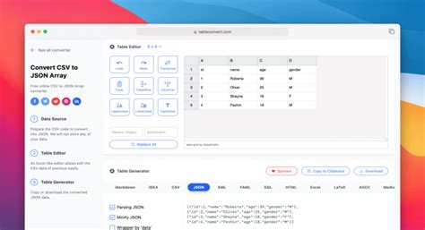 10 个最佳将 Excel 转换为 Json 的工具 2024 免费下 载