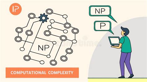Computational Complexity Graphic Np And P Problem Illustration Vector