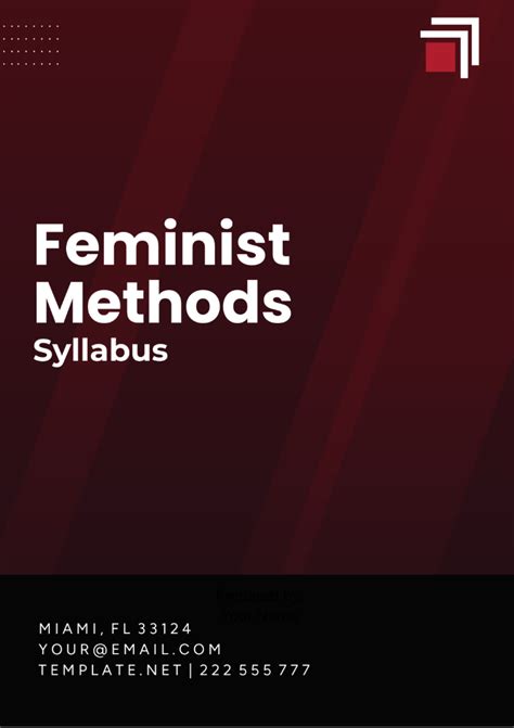 Free Feminist Methods Syllabus Template To Edit Online