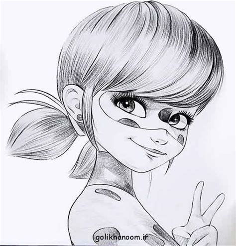 “نقاشی دختر کفشدوزکی” 2024؛ با طرح ها زیبا سه سوته کپی کن بکش گلی خانوم