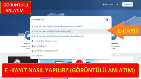 E KAYIT NASIL YAPILIR GÖRÜNTÜLÜ ANLATIM YouTube