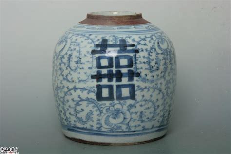 清咸丰景德镇窑青花缠枝牡丹双喜罐 藏家展厅 收藏资讯艺术家书画家书画名人书法家 中华收藏网