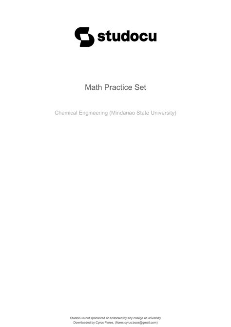 Math Practice Setpdf