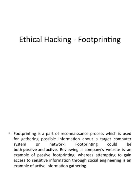 Ethical Hacking Footprinting Pdf Domain Name System Ip Address
