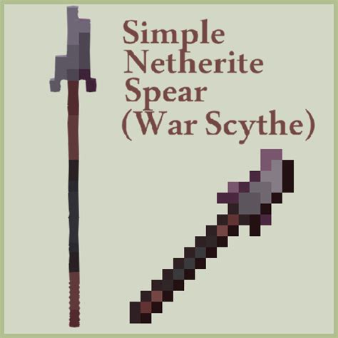 Simple Trident To Netherite Spear War Scythe Minecraft Resource Pack
