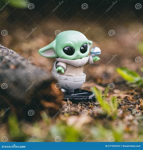 Cute Grogu Figurine From The Cosbi Blindbox For The Star Wars Series On