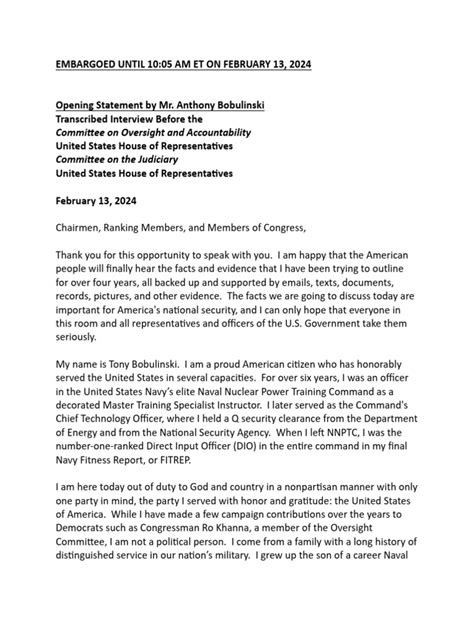 Bobulinski Opening Statement Pdf Joe Biden