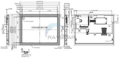 1024x768 Hdmi Dvi Tft Lcd Display Raystar