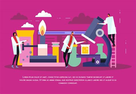 Free Vector Science Laboratory With Analysis And Experiment