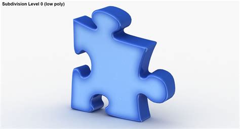 짜낸 퍼즐 파란색 3d 모델 19 Max Fbx Obj 3ds Free3d