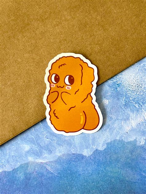 Cheeky Chicken Nugget Sticker Cute Glossy Vinyl Sticker For Water