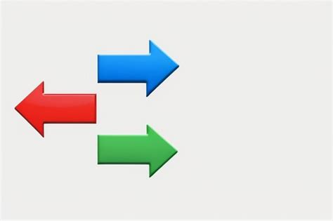 Premium Photo A Red Green And Blue Arrow Pointing To The Left