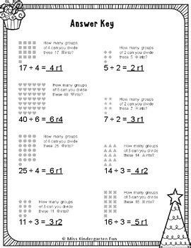 Division With Arrays And Equal Groups With Remainder Practice Worksheet