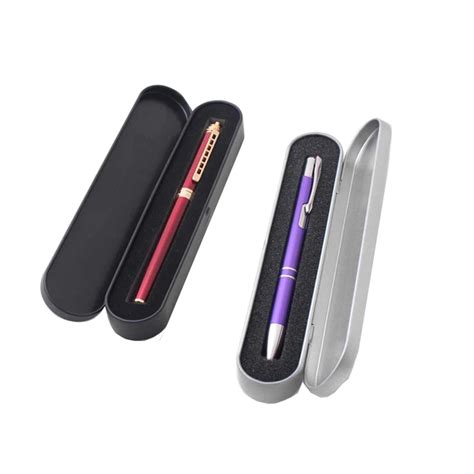 Etui à Styloboîte à Stylos En Métal Noir Et Argent Boîte De