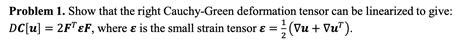 Solved Problem 1 ﻿show That The Right Cauchy Green