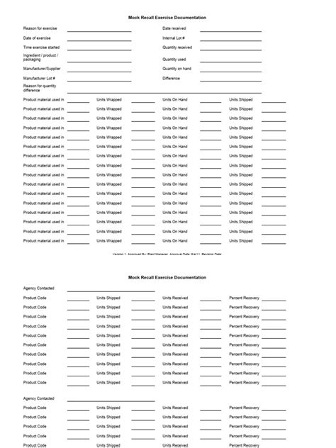 Mock Recall Exercise Documentation Pdf