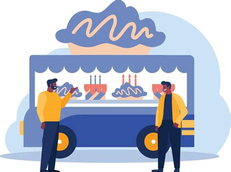 Hand Drawn Food Truck Or Street Food In Flat Style 26705046 Vector Art