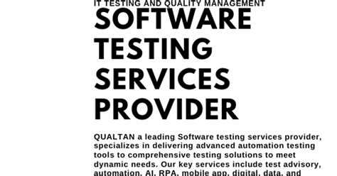 Qualtan Testing Hyderabad Aboutme