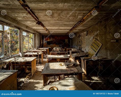 Classroom In The Abandoned School In Pripyat Chernobyl Exclusion Zone
