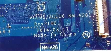 Lenovo G50 45 ACLU5 ACLU6 NM A281 REV 1 0 Bios AliSaler