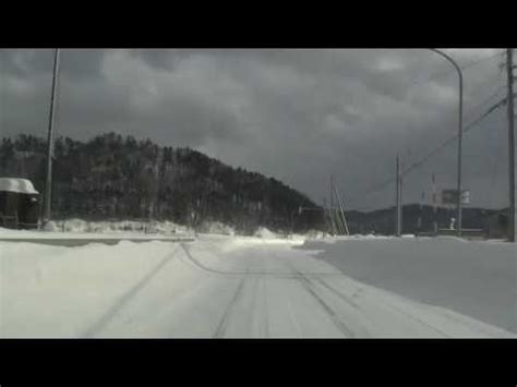 国道239号360p雪道ドライブ e2苫前町区間 国道232号交点霧立峠Part2 YouTube