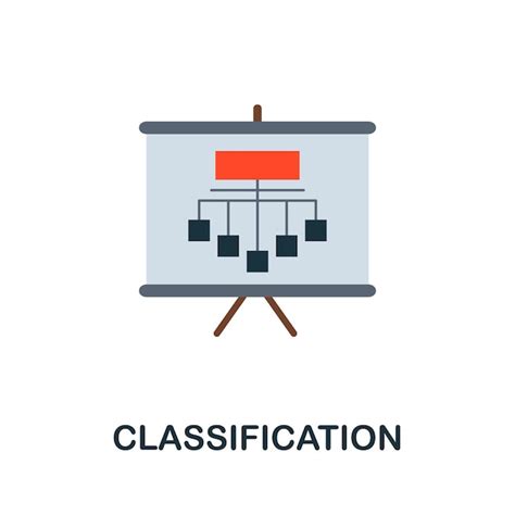 Premium Vector Classification Flat Icon Colored Sign From Machine
