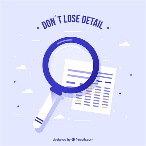 Lupa Con Texto En Estilo Plano Vector Gratis