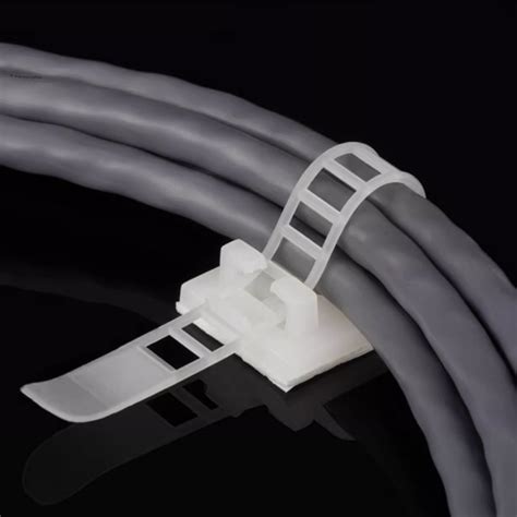 Cl可调式扎带固定座act可调配线固定座电线网线固定夹自粘理线器 虎窝淘