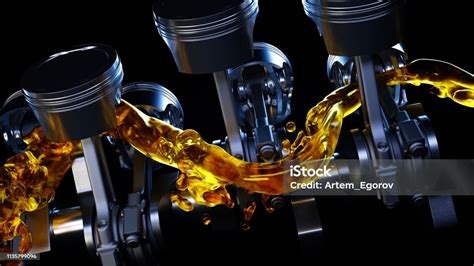 수리에 윤 활 유 오일을 가진 자동차 엔진의 3d 그림 모터 오일의 윤 활 개념 윤활에 대한 스톡 사진 및 기타 이미지 윤활 3차원 형태 기어 기계 부분 Istock