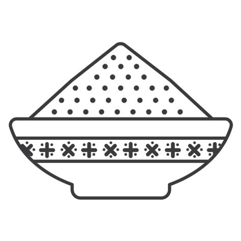 Design Png E Svg De Pó Padrão Tigela De Mingau De Prato Para Camisetas