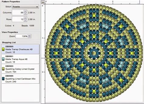 Printable Rosette Beading Graph Paper
