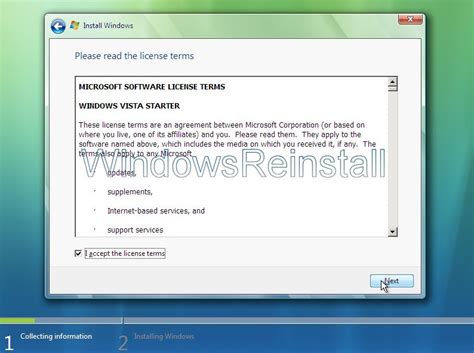 Windows Vista Home Starter Edition Reinstall