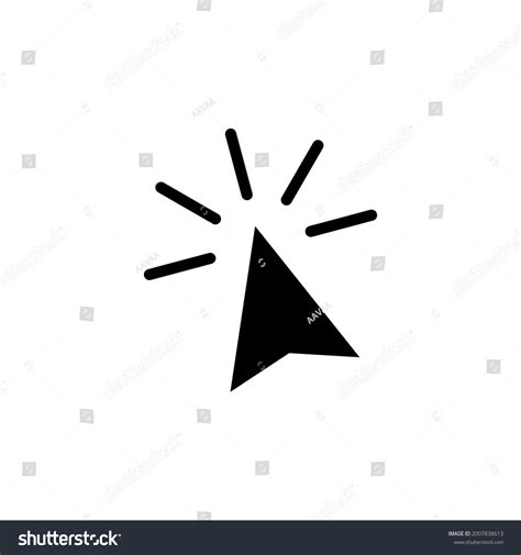 click icon vector pointer arrow icon stock vector royalty free