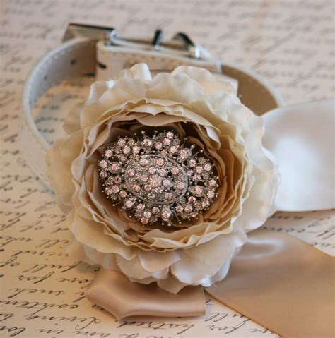 Vintage Wedding Dog Floral Collar Pet Wedding By Ladogstore