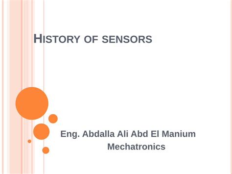 Pdf History Of Sensors Dokumentips